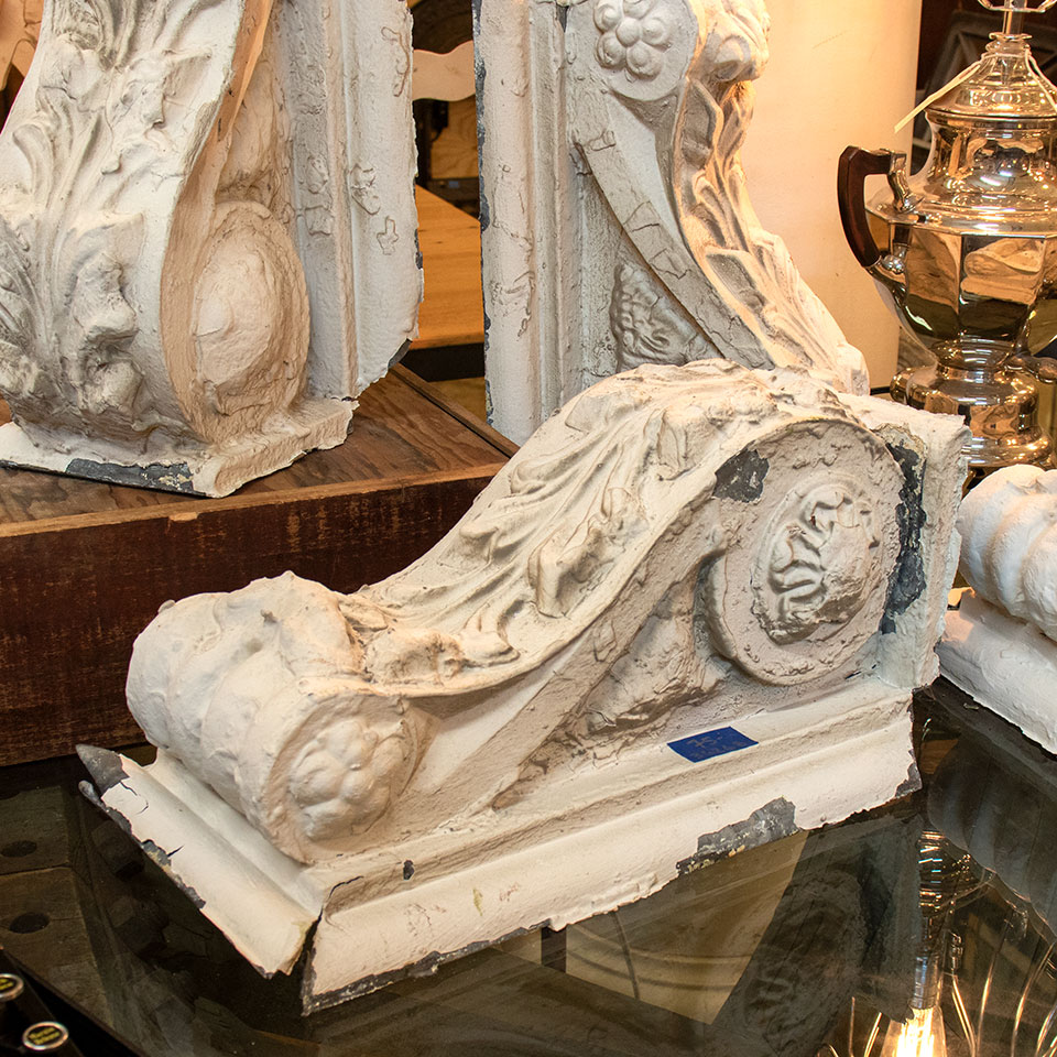 Antique Exterior Building Cornice Modillion