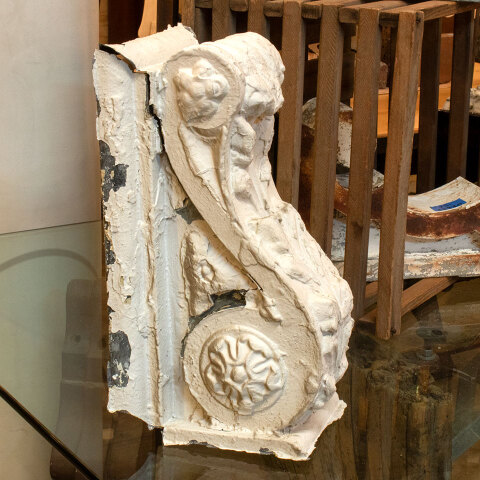Antique Exterior Building Cornice Modillion